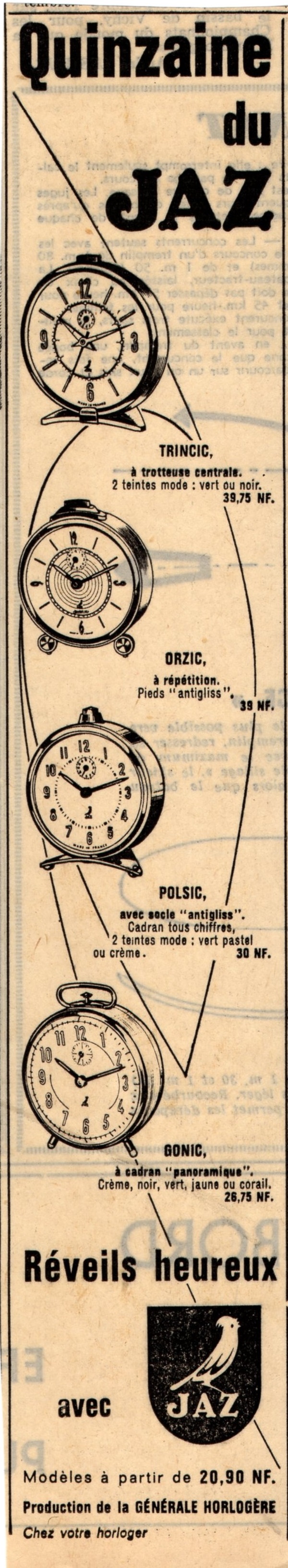 GONIC 1957 à 1968 – JAZ Le Bon Temps